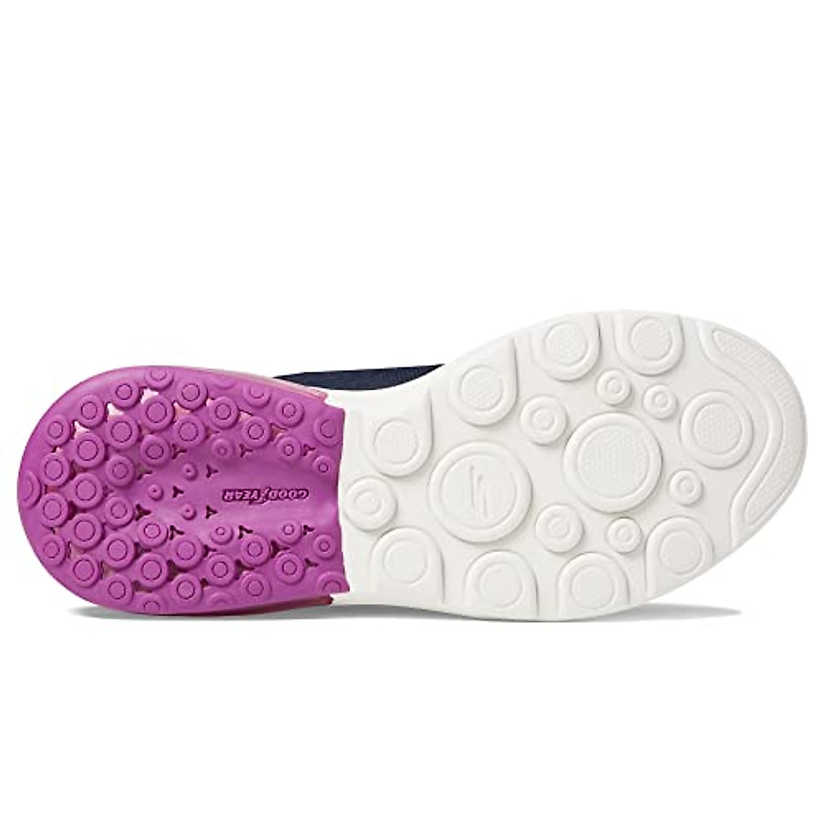 Skechers Women's GO Walk AIR 2.0 MESH Bungee Sneaker, Navy/Purple, 8.5