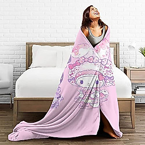 Kawaii Blankets Throws Soft Plush Fuzzy - Cute Anime Printed Blankets Suitable for Women Girls - 50x60 for Aldult
