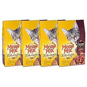 Meow Mix Tender Centers Basted Bites Dry Cat Food, Chicken & Tuna Flavor, 3 Pound Bag (Pack of 4)