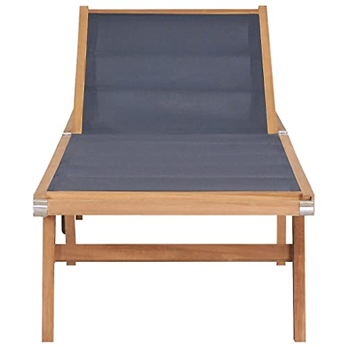 imasay Folding Sun Loungers with Wheels 2 pcs Solid Teak and Textilene for Outdoor,Outside,Patio,Garden,Beach,Lawn,Sunbathing,Tanning,Pool,Adjustable Reclining Lounge Chairs
