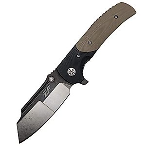 Eafengrow EF69 Pocket EDC Knife with Clip,Flipper Folding Knife for Camping Survival and Outdoor Activities Liner Lock. (EF69-desert)