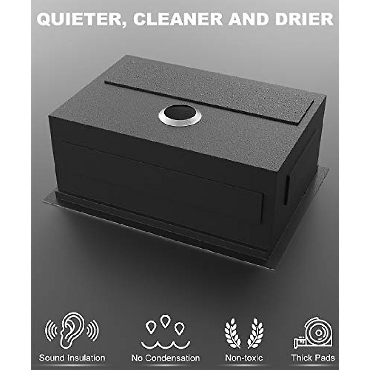 X Home 23 x 19 Inch Undermount Kitchen Sink Single Bowl, 16 Gauge Stainless Steel Kitchen Workstation Sink With R10 Corners, Fits 35 Inch Cabinet