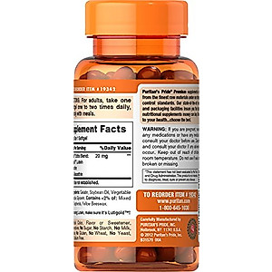 Puritan's Pride Healthy Eyes Lutigold Extra - 60 Soft Gels - Lutein with Meso-zeaxanthin and Zeaxanthin