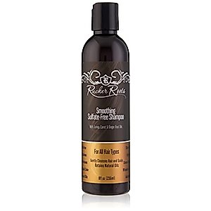 Rucker Roots Smoothing Sulfate Free Shampoo |Ginger, Turnip, Carrot Root Oils| For All Hair Types| Gentle Cleanser| Shea Butter| Argan Oil| Cocoa Seed Butter| Antioxidants