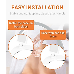 Jectse Half Moon Desk Lamp, 28 Inch Nail Desk Lamp LED Half Moon Light Nail Light with 10 Brightness and 7 Colors, Dimmable Half Moon Lamp for Nails Lash Extension Tattoo (US Plug)