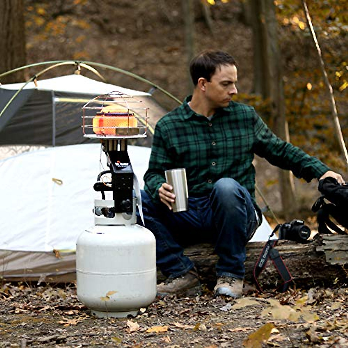 Mr. Heater Original 540-Degree 45,000 BTU Tank Top Radiant Propane Heater,chrome,Silver