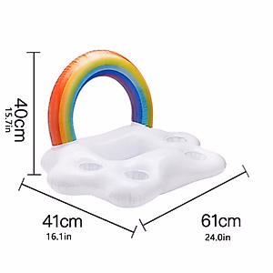 MEGCI Summer Inflatable Ice Bucket Drink Holder Floating Pools Water Ice Bucket for Beer Drink Table Cup Holder Ice Bar Cooler