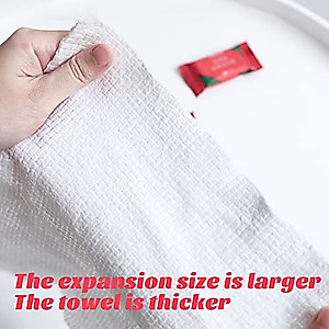 Compressed Towel, Disposable Face Compressed Towels, Soft Compressed Hand Wipe, Portable Compressed Coin Tissue for Travel/Home/Outdoor Activities（9.4X10.8in/20PCS）