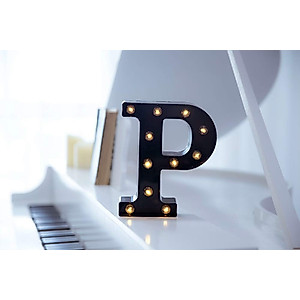 Foaky Black LED Marquee Number Lights Sign Light Up Marquee Number Lights Sign for Night Light Wedding Birthday Party Battery Powered Christmas Lamp Home Bar Decoration