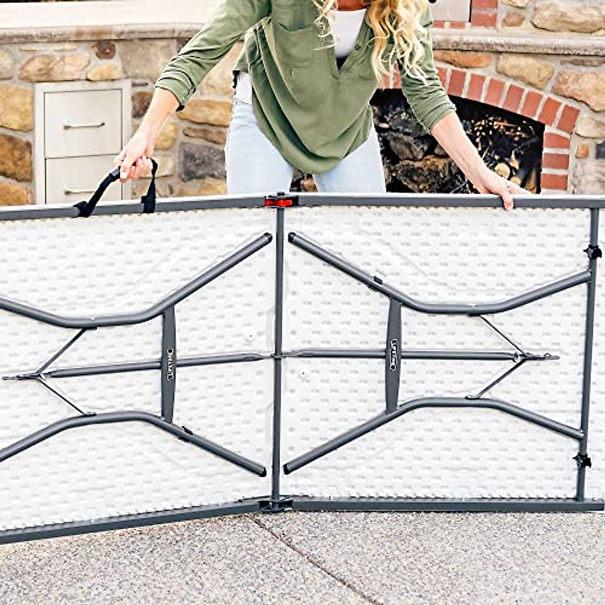 Lifetime 6-Foot Fold in Half Table, White Granite