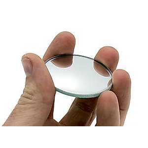 Round Convex Glass Mirror - 2" (50mm) Diameter - 50mm Focal Length - 2.8mm Thick Approx. - Eisco Labs