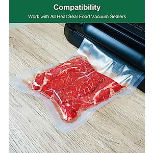 UTILIMATES Vacuum Sealer Bags Rolls Bundle, 11 in 16 ft 3 Rolls and 8 in 50 ft 2 Rolls, BPA-free Puncture Prevention Heavy Duty Vacuum Sealer Bags for Food