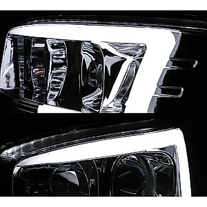 HH Building 2pcs Headlight Front Left Right Driver Passenger Side Clear Lens Chrome Housing LED Tube Projector Headlights 5_444-CDE00V2-LB-C A7799C0B3999C0B3903C_1999_2000_2001_2002_A18 GM2801186