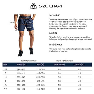 Haimont Men's Athletic Shorts with Pockets 5” Running Workout Gym Sports Training Exercise Shorts, No Liner Dark Blue, XL