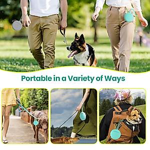 Small Silicone Dog Treat Pouch with Pet Training Clicker 2Pack, Durable Metal Zipper, Integrated Strap, Mini Portable Size, Easy to Clean, Odorless, Travel Walking Bag for Leash (Grey & Green)