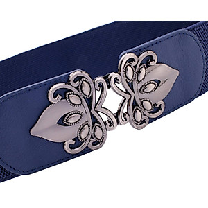 Syuer Womens Vintage Wide Elastic Stretch Waist Belt Retro Cinch Belt