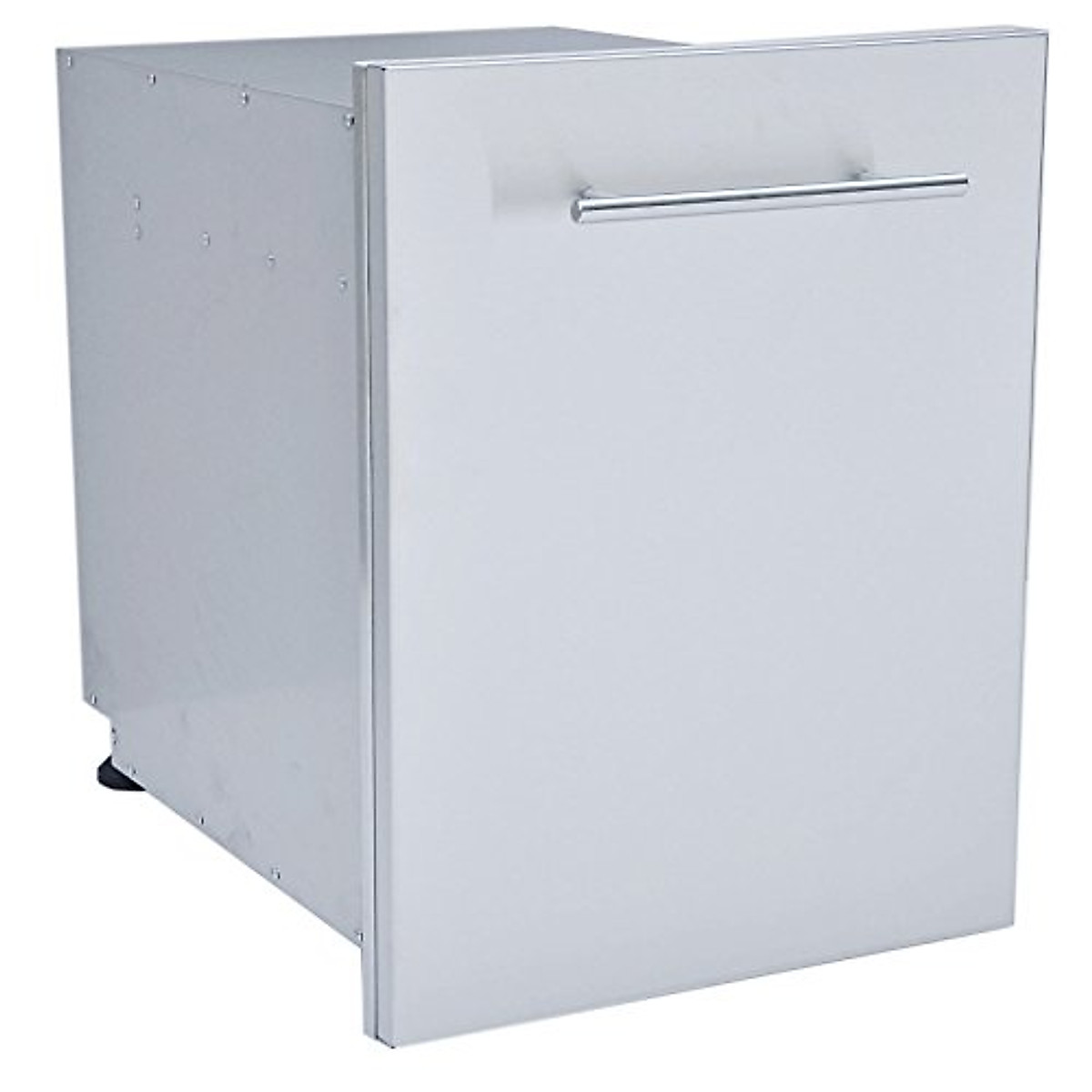 SUNSTONE DE-TRD18 Designer Series Raised Style Single Bin Trash Drawer, 18", Stainless Steel