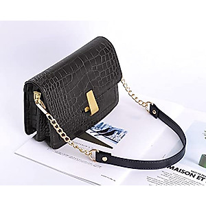 VanEnjoy 2PCS Microfiber Leather Purse Chain Handles Replacement for Shoulder Bag Handbag - 23.6x0.71(LxW) (Expresso-Gold Metal)