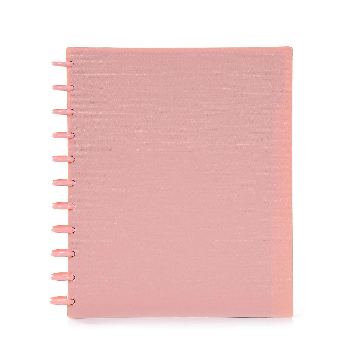 Talia Discbound Notebooks, Planner, Customizable, (Salmon w/Salmon Discs, Letter (8.5in x 11in))