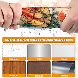 6 Pcs Thanksgiving Swedish Dishcloths Turkey Pumpkins Kitchen Dishcloth Autumn Fall Kitchen Towel Decor Absorbent Quick Drying Reusable Cleaning Dish Cloths for Home Counter Wipes