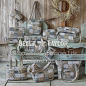 Bella Taylor Ashmont Claire Quilted Cotton Country Patchwork Crossbody Shoulder Bag With Pockets and Compartments