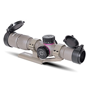 Monstrum G2 1-4x24 First Focal Plane FFP Rifle Scope | ZR305 H-Series Offset Scope Mount | Flat Dark Earth | Bundle