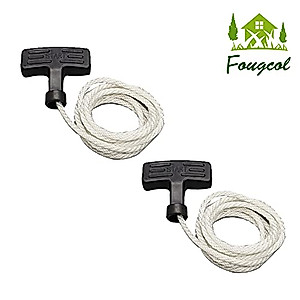 Fougcol 2 Set Pull Cord 3.9 ft with Recoil Starter Handle for Honda GX160 GX200 GX240 GX270 GX340 GX390 Pull Starter