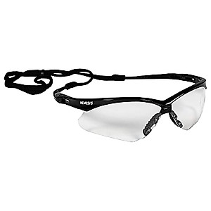 KleenGuard Nemesis Safety Glasses Black Frame Clear Lens Anti Fog
