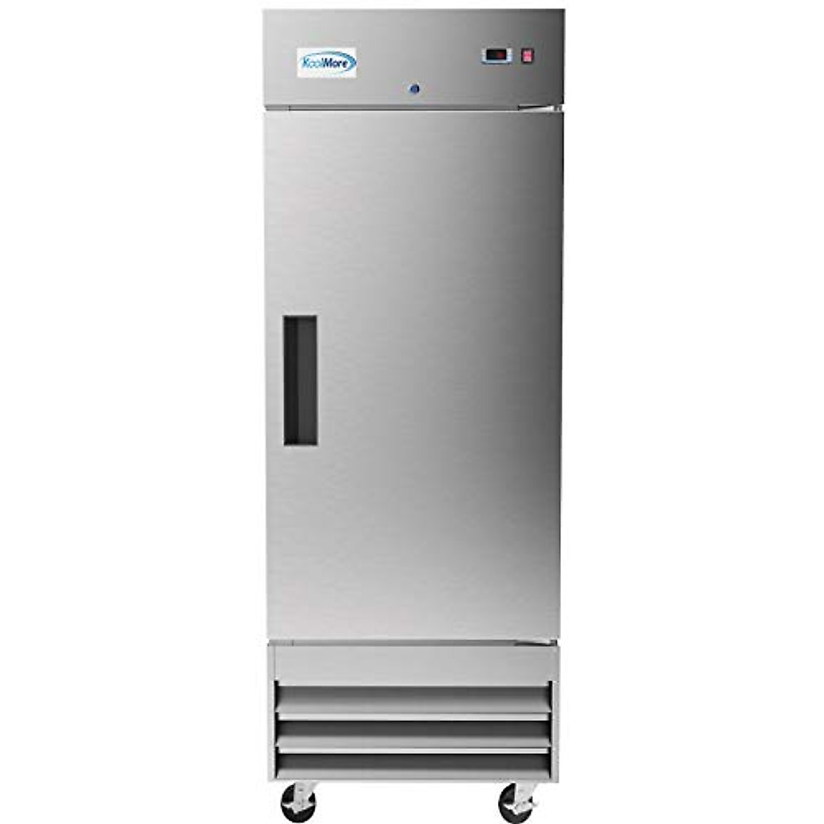 KoolMore 29" Stainless Steel Solid Door Commercial Reach-in Refrigerator Cooler - 19 cu. ft (RIR-1D-SS-19C)