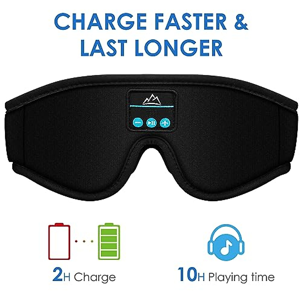 Sleep Eye Mask Bluetooth Headphones - 3D Bluetooth 5.2 Headband Sleeping Headphones Comfy Side Sleeping Cool Tech Gadgets Stocking Stuffers for Men Women Wife Husband Dad Mom Father Mother Teens
