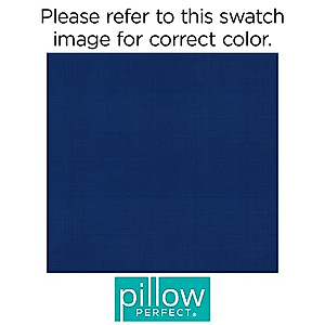 Pillow Perfect Fresco Solid Indoor/Outdoor Lumbar Pillow Plush Fill, Weather and Fade Resistant, Lumbar - 11.5" x 18.5",, Blue, 2 Count