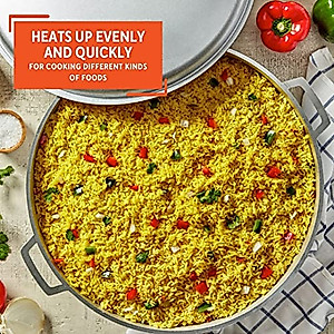 IMUSA USA Traditional Oversided Colombian Caldero 26.8-Quart/50cm, Silver