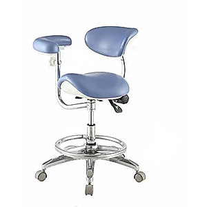 BoNew Deluxe Dental Saddle Chair Medical Stool PU Leather High Density Height Adjustable