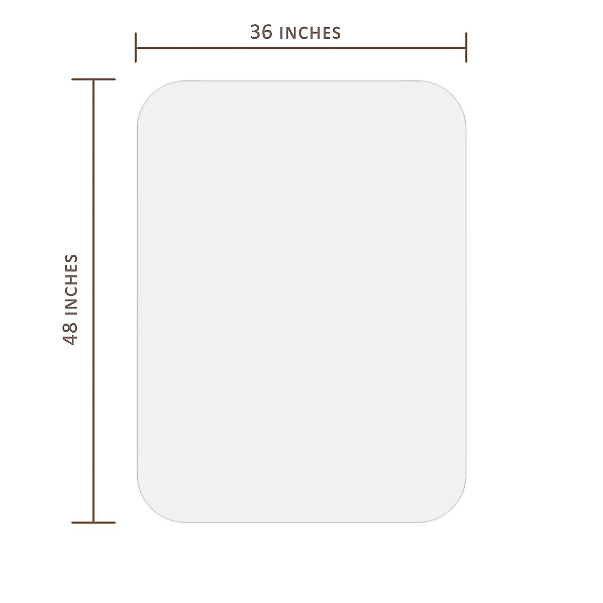 HOMEK Office Chair Mat for Hardwood Floor, 48” x 36” Clear Desk Chair Mat for Hard Floors, Easy Glide Floor Protector Mat for Chairs