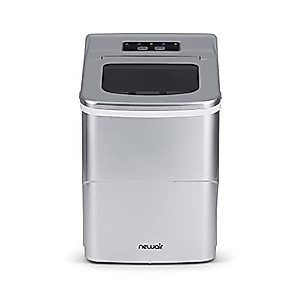 Newair 26 lbs. Countertop Ice Maker, Portable and Lightweight, Intuitive Control, Large or Small Ice Size, Easy to Clean BPA-Free Parts, Perfect for Cocktails, Scotch, Soda and More