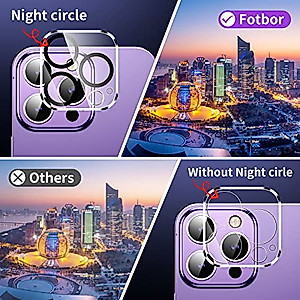 Fotbor for [2+2 Pack] iPhone 14 Pro Max Privacy Screen Protector with Camera Lens Protector, Privacy Screen with Easy Installation Kit, Anti Spy Private Tempered Glass Film 6.7 Inch