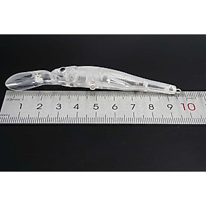 Free Eye 20PCS Unpainted Fishing Blanks Crankbait 9.6cm 4.77g topwater Artificial Bait Fishing Lures Blank Minnowbait Hard unpainted Artificial Bait Bodies DIY Fishing Tackle Spoons