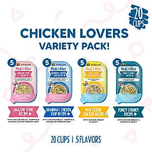 Weruva Meals 'n More Chicken Lovers Variety Pack, Canned Dog Food, 3.5oz Each (20 Count)