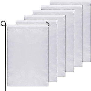 BULLETSHAKER Blank Garden Flag for Vinyl - Sublimation Flags Blank Polyester 3-Layer Weave Strands - DIY Plain Garden Flag 10Pcs 12 x 18 inches (30x45CM)