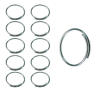 Lucky Line Easy Key Give-A-Way Key Ring, 1" Diameter, 1000 per Pack (7591000), Silver