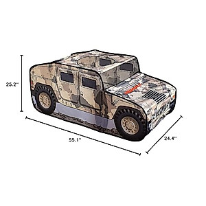 Sunny Days Entertainment Humvee Pop Up Tent - Children's Camo Pop Up Playhouse | Camouflaged Military Toy for Kids