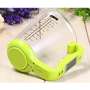 Kitchen Scale Digital Measuring Cup 1kg/600ml Food Scale Weight Scale Scales Weighing Water Milk Flour Sugar Oil Coffee Liquid Baking Cooking Plastic Measuring Cups Grams and Ounces (Black)