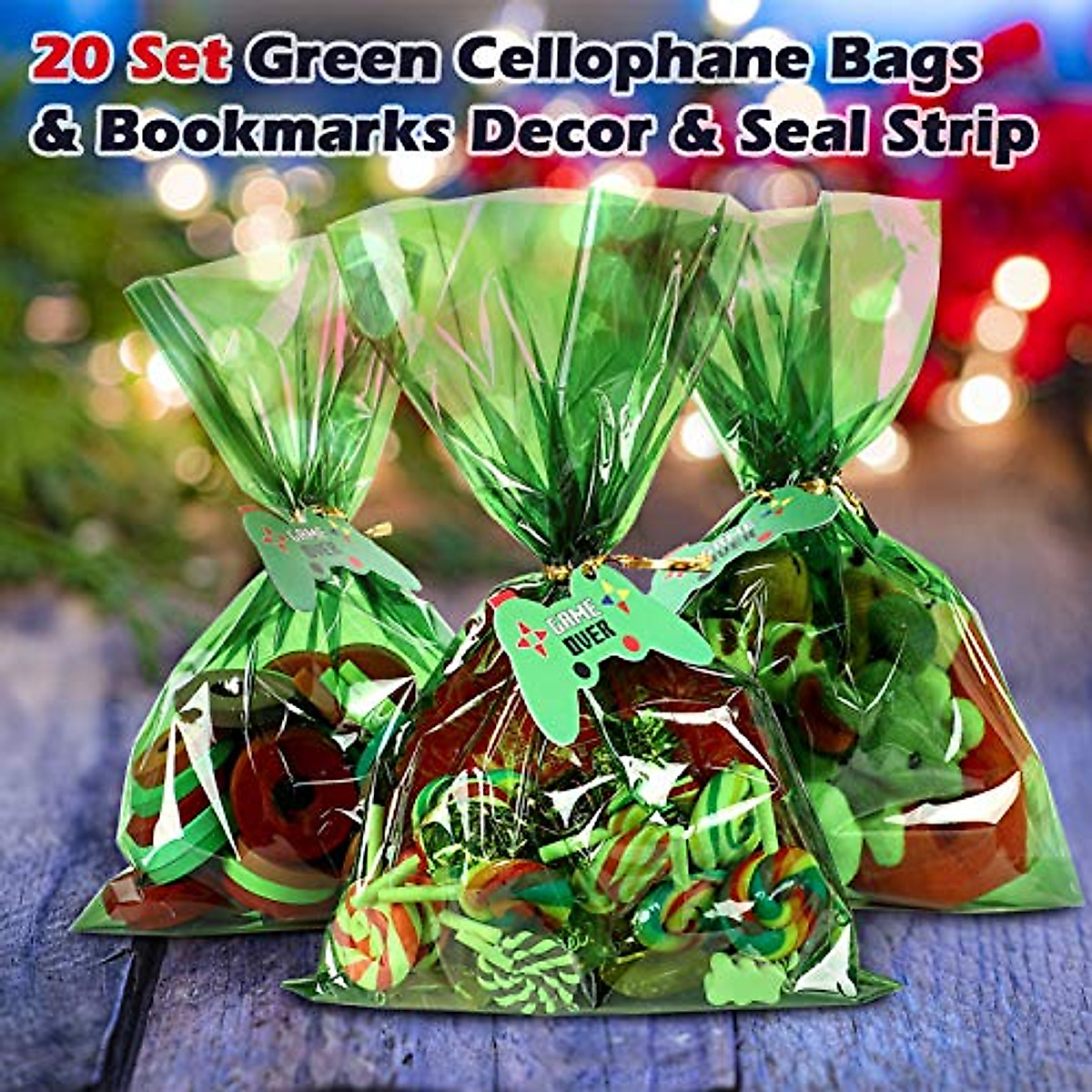 Golray 94pcs Video Game Party Favors Gamer Party Gift VIP Pass Holder Slap Bracelets Keychain Tattoos Party Treat Bags Kids Boy Gaming On Themed Birthday Party Supplies Pinata Gift Goodie Bag Fillers