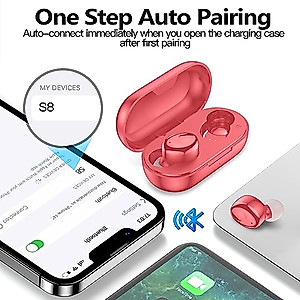 kurdene Bluetooth 5.3 Wireless Earbuds, S8 Deep Bass Hi-Fi Stereo Headset with Microphone in-Ear Call Nosie Cancelling Bluetooth Headphones, Immersive Premium Sound Ear Buds for iPhone, Android