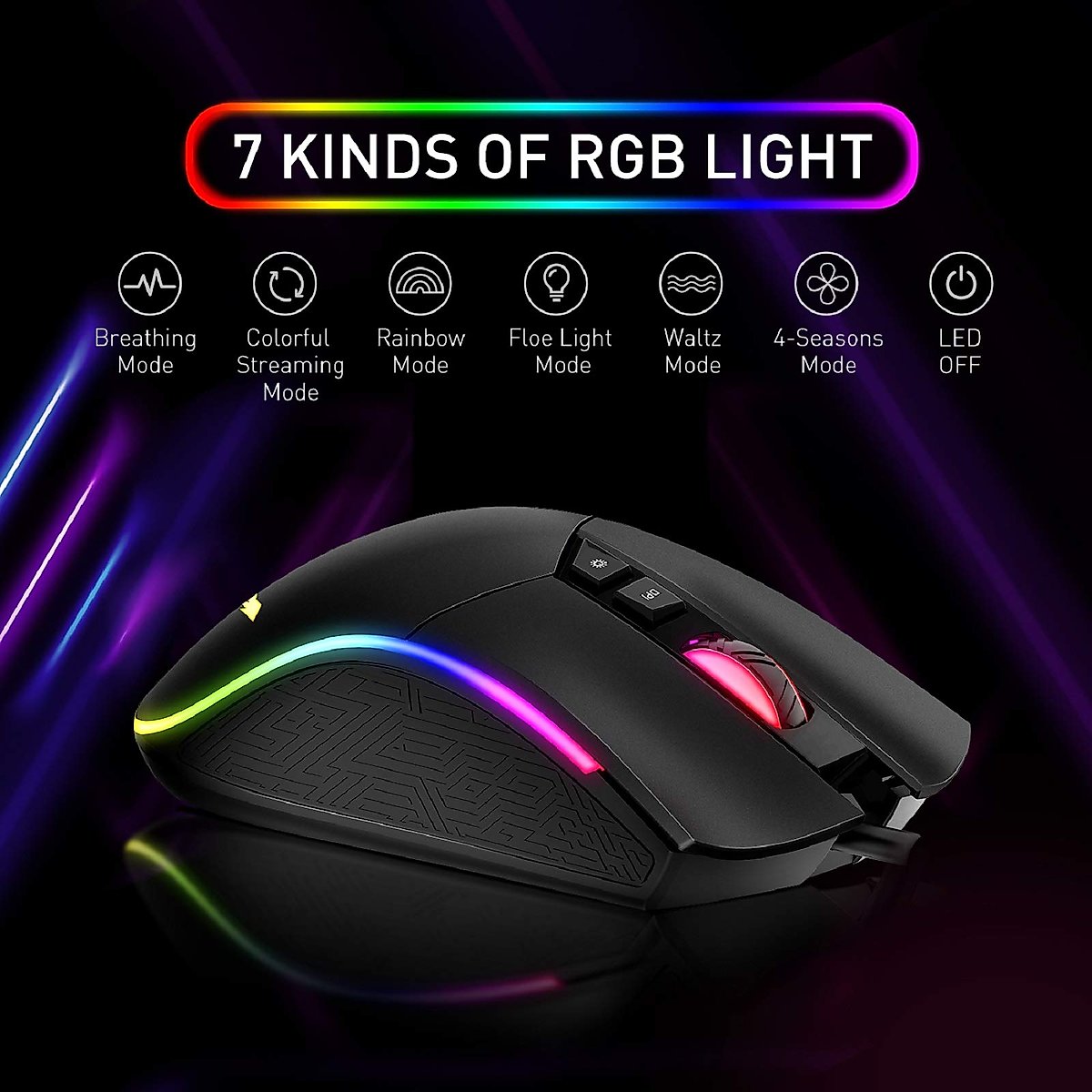 Havit Mechanical Keyboard and Mouse Combo RGB Gaming 104 Keys Blue Switches Wired USB Keyboards with Detachable Wrist Rest, Programmable Mouse, RGB Large Gaming Mouse Pad for PC Gamer Computer Desktop