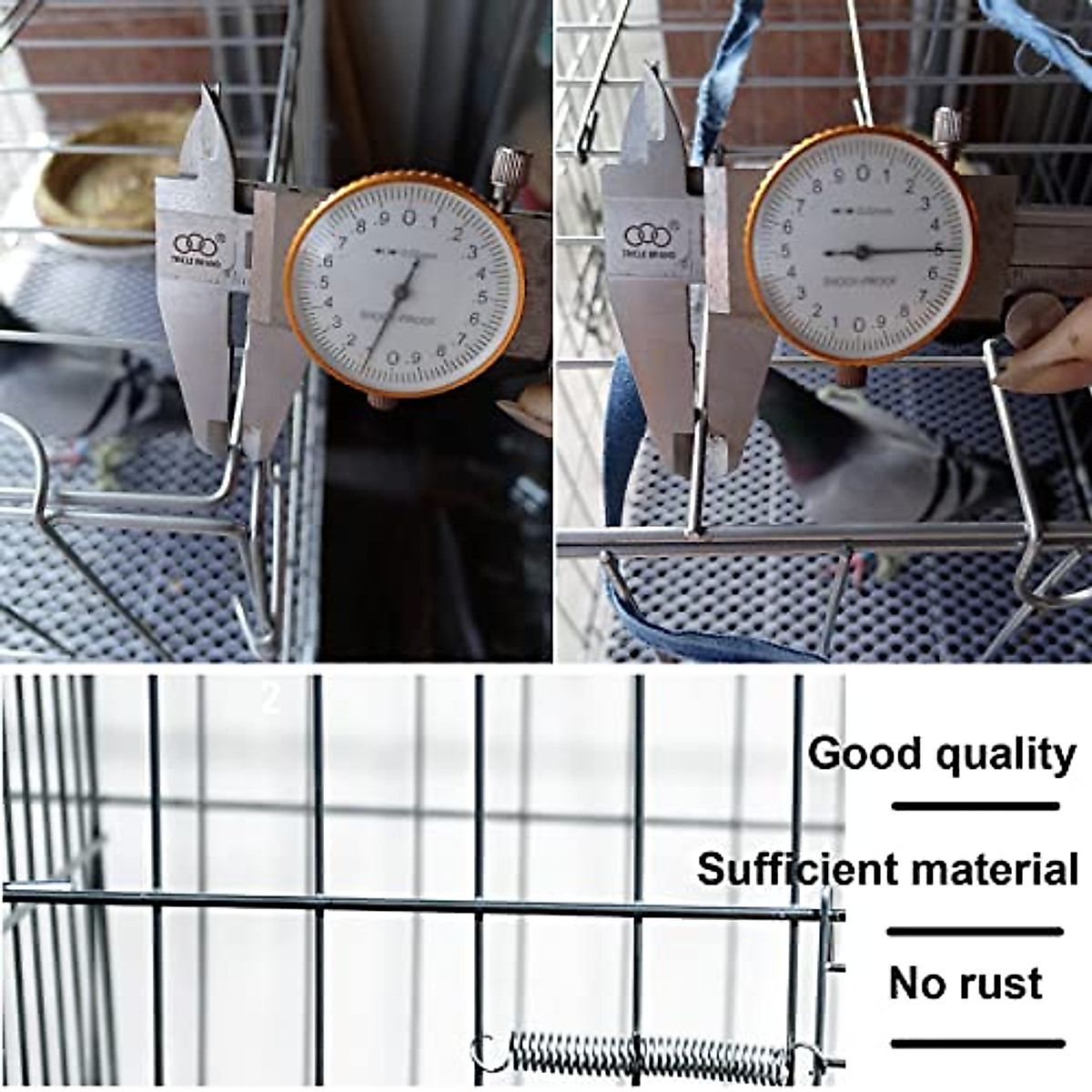 Pigeon Cage Chicken Cage Quail Cage Iron Cage for Pigeon Chicken Quail Duck Poultry Cage (50cm/20in)