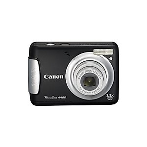 Canon PowerShot A480 10 MP Digital Camera with 3.3x Optical Zoom and 2.5-inch LCD (Black)