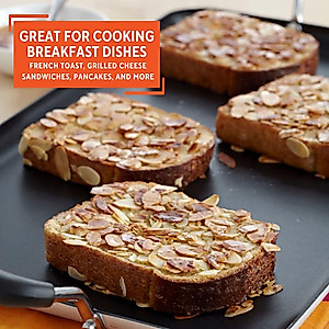 IMUSA USA, Black IMU-1812 Soft Touch Double Burner/Griddle, 20" X 12"