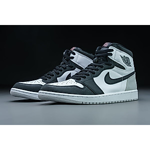 Nike Men's Air Jordan 1 Retro High OG Shoes, White/Black-grey Fog-bleached, 9