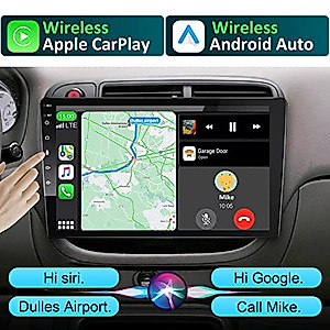 Single Din Touchscreen Car Stereo - 10 Inch QLED Android Car Radio, Detachable Head Unit Audio Receiver with Wireless Carplay, Android Auto, Backup Camera, FM/AM Car Radio, Subwoofer 5.1 Channel